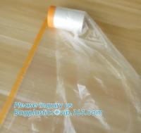 China self adhesive auto painting pre-taped masking film auto paint shelding function taped masking film, mold plastic auto for sale
