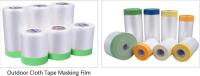 China Outdoor Paper Masking Film / Rice Paper Taped Masking Film Auto Pre Taped for sale