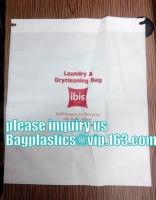 China biodegradable Customized Poly Plastic Drawstring Hotel Laundry Bag, Hotel packaging clothes for laundry plastic bag for sale