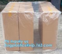 China Commercial clear gussted bags for pallet covers, Plastic vinyl cover with square bottom poly pallet cover, Tarpaulin Pal for sale