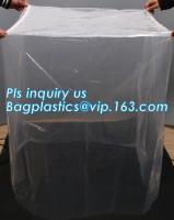 China sealable square bottom pallet shrink wrap plastic cover for bags, jumbo black lightproof and waterproof plastic pallet c for sale