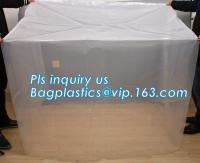 China sealable square bottom pallet shrink wrap plastic cover for bags, jumbo black lightproof and waterproof plastic pallet c for sale