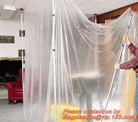 China Carpet protectivDustless Warehouse PE Protection Films for Dust Control,Plastic sheet builders film black color 2mx100m, for sale