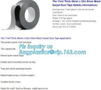 China Carpet duct tape,Professional Grade Strong Repair Sealing Joining Plumbing Silver PVC Duct Tape 48MM X 30M bagplastics for sale