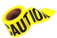 China Caution Warning Tape , Static Sensitive Area Caution Tape PE Warning Caution for sale