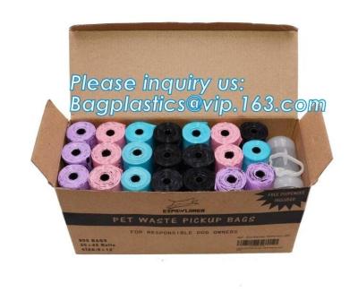 China Doggy  Waste Bags Handle Dog Cat Pick Up Poop Clean Up Rubbish Bag for sale