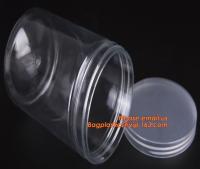 China gift packaging clear plastic large round storage box, Food grade clear plastic round PVC tube metal lid box for sale