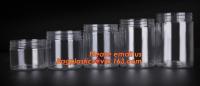 China gift packaging clear plastic large round storage box, Food grade clear plastic round PVC tube metal lid box for sale