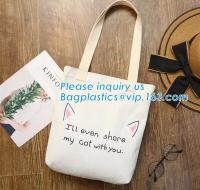 China Custom Printed Organic shopping small tote drawstring cotton canvas bag,Eco-friendly printed grocery canvas shopping bag for sale