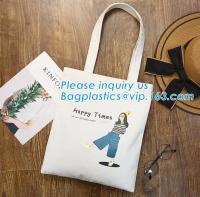 China Custom Printed Organic shopping small tote drawstring cotton canvas bag,Eco-friendly printed grocery canvas shopping bag for sale