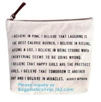 China Eco-Friendly Custom Logo Small Pink Small Canvas Pouch,Canvas Zipper Bags Wholesale Sublimation Makeup Pouch Promotional for sale