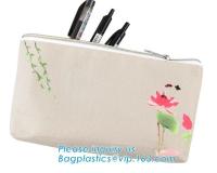 China Eco-Friendly Custom Logo Small Pink Small Canvas Pouch,Canvas Zipper Bags Wholesale Sublimation Makeup Pouch Promotional for sale
