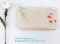 China Eco-Friendly Custom Logo Small Pink Small Canvas Pouch,Canvas Zipper Bags Wholesale Sublimation Makeup Pouch Promotional for sale
