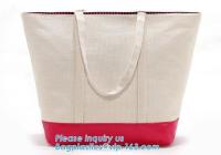 China eco canvas beach bag custom canvas tote bag rope handle recycled canvas shopping bag,natural raw white canvas bag and ca for sale