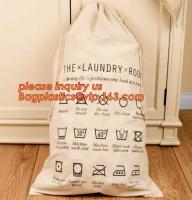 China Nylon Canvas Biodegradable Baby 100% Organic Cotton Laundry Large Cotton Drawstring Laundry Pack for sale