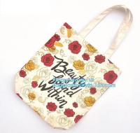 China 10 Oz Tote Reusable Eco Bags Handled Style , Cotton Zipper Shopping Bag for sale