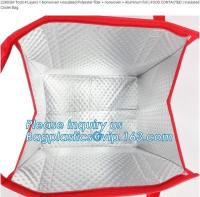 China Large Thermal Insulated Reusable Aluminium Foil Insulation Cooler Bag,Insulation oxford cooler bag tote organizer holder for sale