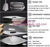 China printing zipper closure 100gsm virgin non woven thermal insulation cooler bag,Cooler bag Soft Thermal Lined Coolers Back for sale