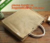 China Heavy hold support Jute bag OEM Customized printing waterproof and reusable jute shopping bag with inner JUTE BAGS CARRI for sale