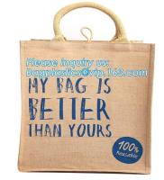 China eco friendly small standard size foldable natural jute shopping bag handle hessian tote bag,printed natural jute shoppin for sale