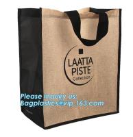 China eco friendly small standard size foldable natural jute shopping bag handle hessian tote bag,printed natural jute shoppin for sale
