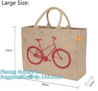 China Custom eco friendly waterproof tote shopping jute pouch bag burlap linen packing gift bag with logo print bagease packag for sale