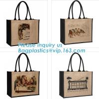 China Reusable Natural Eco Personalised Hessian Jute Shopping Bags,Eco Shopping Wine Tote Clutch Supplier Small Gift Beach Pri for sale
