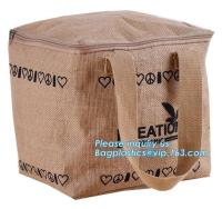 China Multifunctional jute bag with low price,Natural Burlap Tote Bags Reusable Jute Bags with Full Gusset,shoulder strap plai for sale