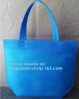 China wholesale fashion 38*42*10cm 80gsm 100% pp non woven bag with handle, gusset and bottom, Promotional Custom Logo Printed for sale