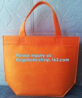 China wholesale fashion 38*42*10cm 80gsm 100% pp non woven bag with handle, gusset and bottom, Promotional Custom Logo Printed for sale