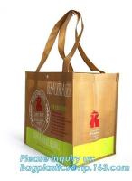 China Promotional custom LOGO printed gift Laminated PP Non Woven Bag， Promotion china laminated insulated non woven bag folda for sale