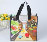 China Custom promotional foldable non woven bag shopping bag with logo, Full auto machine made heat seal non woven bag, ltd for sale