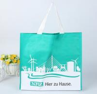 China Custom promotional foldable non woven bag shopping bag with logo, Full auto machine made heat seal non woven bag, ltd for sale