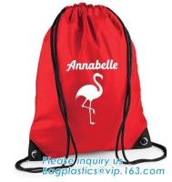 China Polyester fabric drawstring bag /advertising pull rope backpack cloth bag /nylon shoulder pocket customization BAGEASE for sale