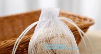 China china factory promotional white cotton nylon mesh drawstring raschel bag for dry fruit storage, nylon mesh bags, bagease for sale