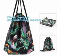 China Recycled foldable polyester bag,Custom logo printed basketball backpack 210D polyester printing drawstring bag bagease for sale