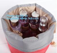 China waterproof big container cylinder cosmetic make up bag with 3 mini bags, cosmetic bag, make up bag, bagplastics bagease for sale