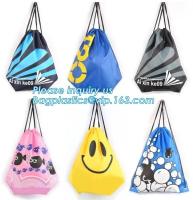 China Promotion Custom Eco Friendly Sublimation Polyester Folding Shopping Bag,Promotional Sports Gym Sack Polyester Drawstrin for sale