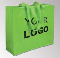China Promotional logo printed cheap reusable black pp woven shopping custom bags, PP Woven Bag Laminated Non Woven Shopping B for sale