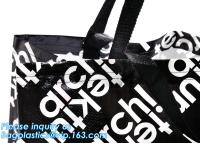 China Eco Friendly Tote Shopping Carry Fabric PP Laminated Recyclable Woven Bag, Custom Foldable Shopping Recycle PP Non Woven for sale