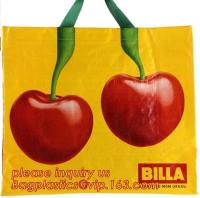 China Wholesale custom logo eco-friendly shopping bag recyclable shopping bag pp fabric  woven shopping tote bags, bagplastics for sale