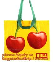 China Wholesale custom logo eco-friendly shopping bag recyclable shopping bag pp fabric  woven shopping tote bags, bagplastics for sale