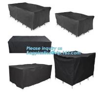 China PATIO WEATHER PROTECTION 8 SEATER RECTANGULAR FURNITURE SET COVERS,HEAVY DUTY PATIO FURNITURE STACKING CHAIRS COVERS, EC for sale