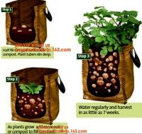 China 40 Gal Grow Biodegradable Garden Bags Aeration Fabric Pots Breathable With Handles for sale
