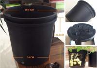 China High quality PP potato grow pot planting bag,Gallon Garden Plastic Nursery Plant Flower Grow Pot for Plants, Black Indoo for sale