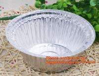 China disposable food packaging aluminum foil container, tray, box Customised food Aluminum Foil, bakery box, bakery container for sale