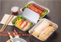 China Takeaway box aluminium foil food container,Take Away 250ml ALUMINIUM FOIL CONTAINERS with LIDS,no-wrinkle baking alumini for sale