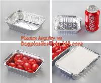 China Takeaway box aluminium foil food container,Take Away 250ml ALUMINIUM FOIL CONTAINERS with LIDS,no-wrinkle baking alumini for sale