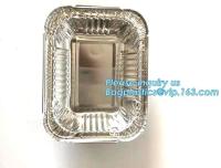 China Aluminium Foil Food Containers Rectangle Aluminum Tray Black and Gold Foil Container,Airline Aluminum Tray Smooth-Wall F for sale