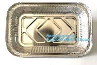 China 500ml smoothwall aluminum foil disposable oven safe food container,4LB / 1133 Aluminum Foil Container For Packing BBQ for sale